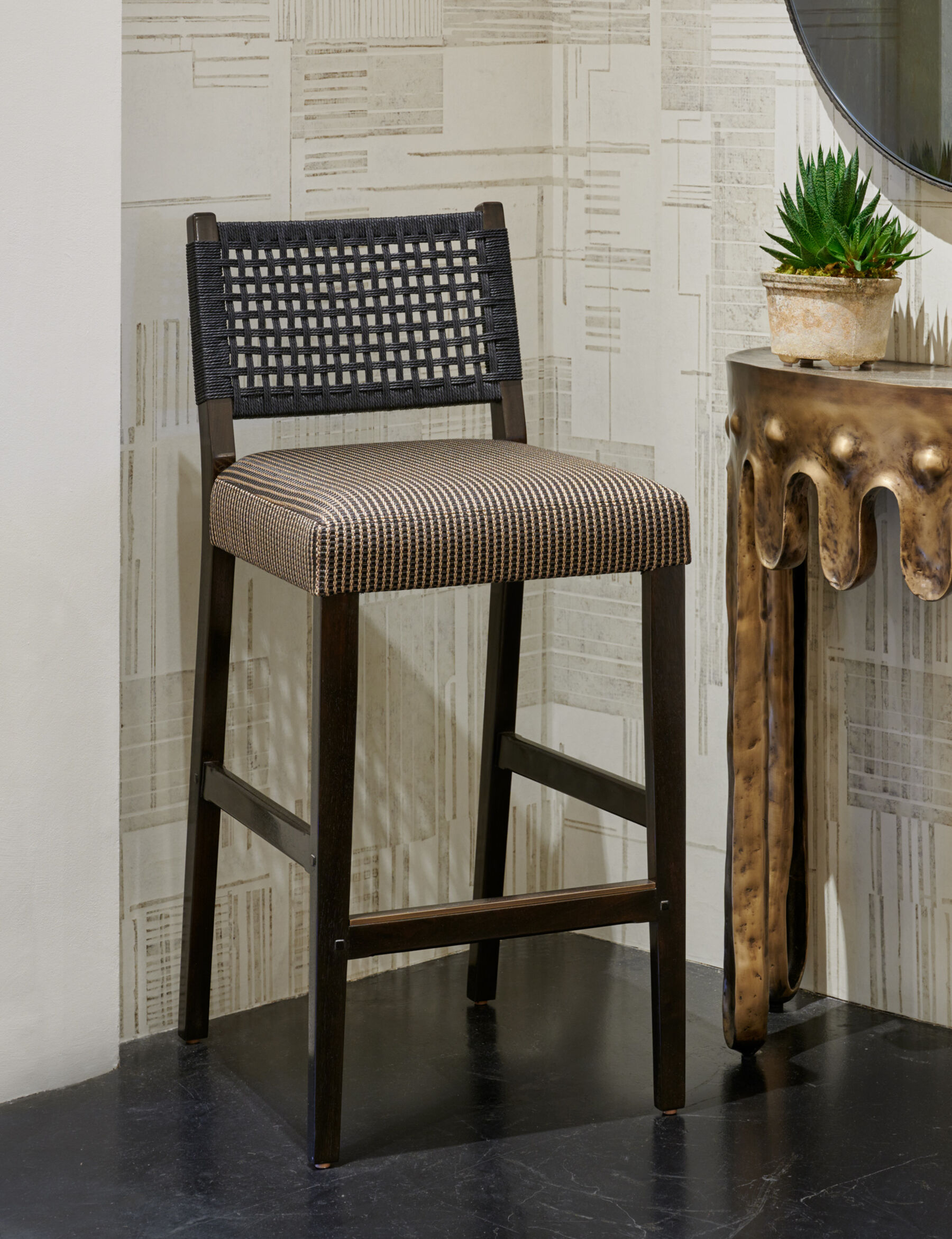 Courtens Barstool small, armless, Danish cord | Gregorius Pineo